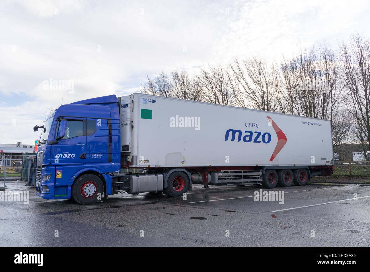 side view of MAZO HGV lorry in Kent England UK Stock Photo - Alamy