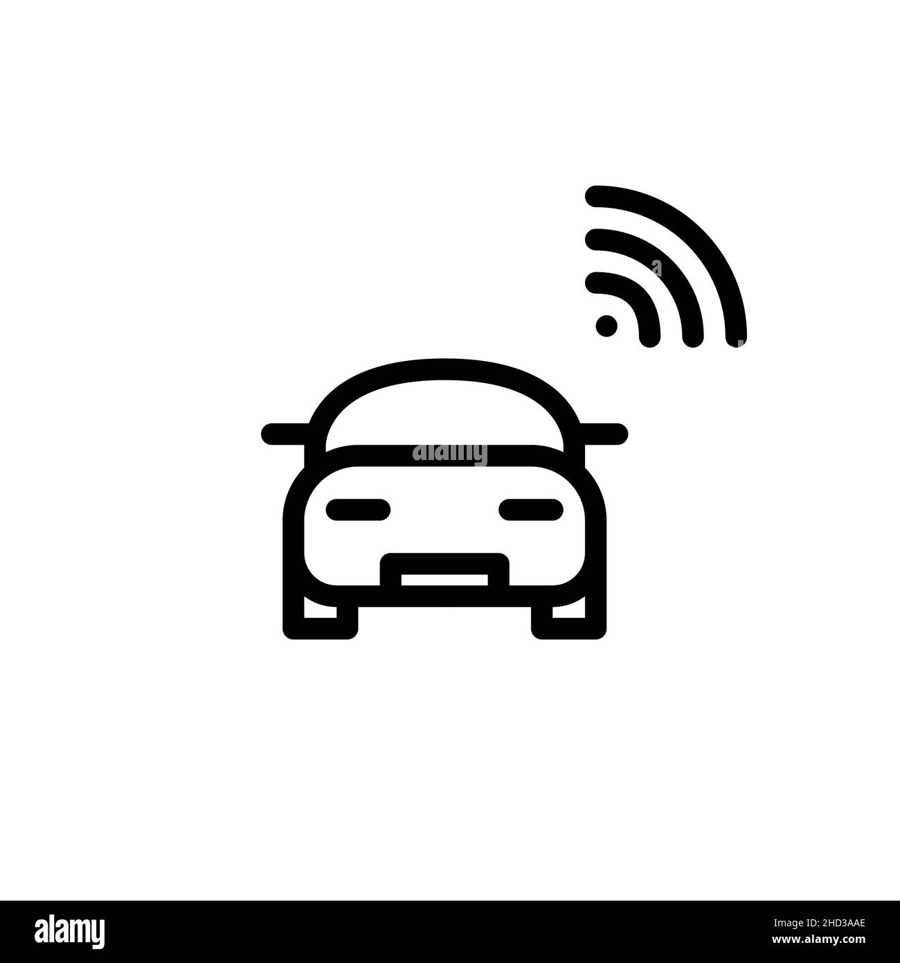 Smart car with wireless connection. Internet of things. Pixel perfect ...