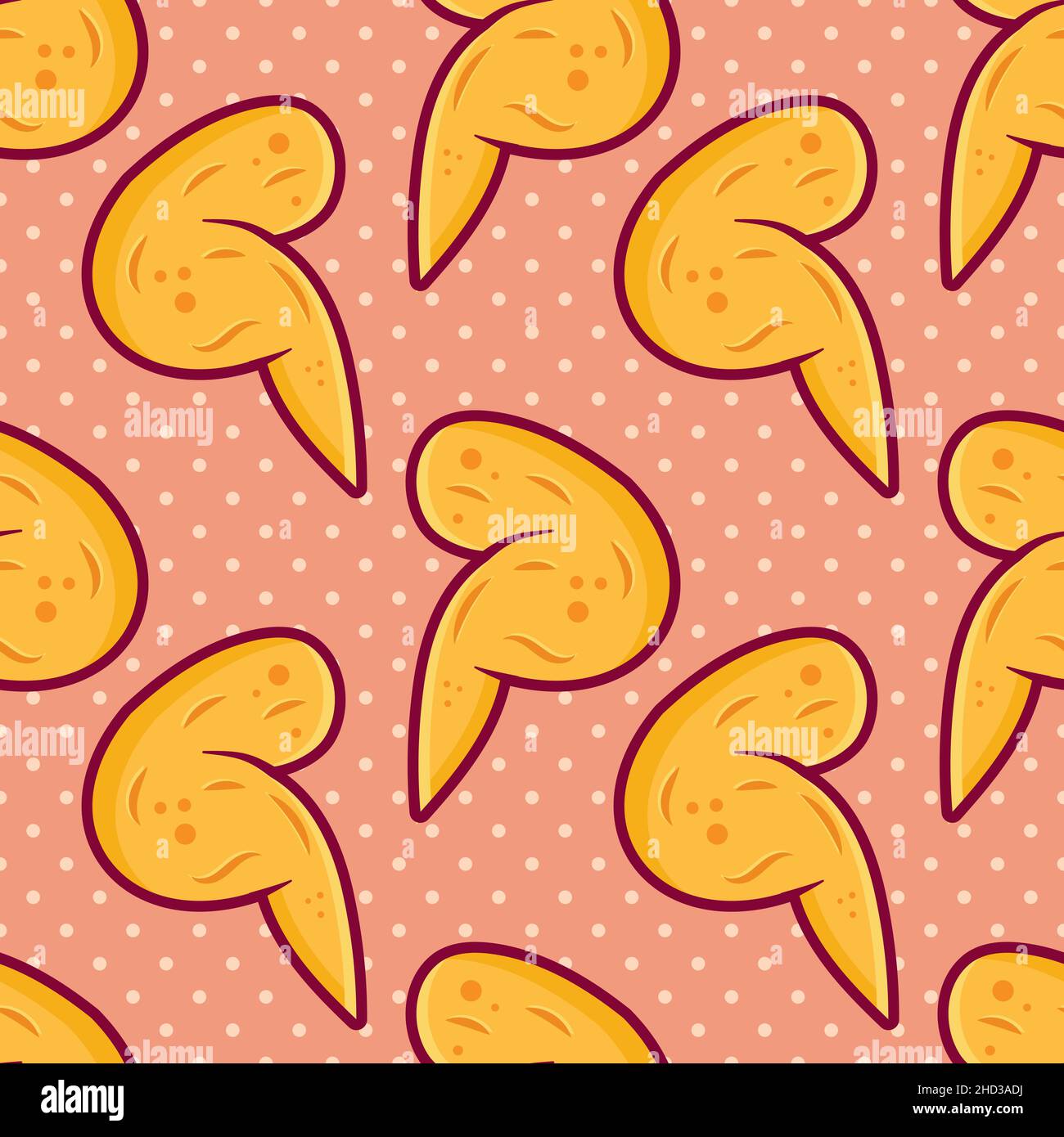 chicken wing seamless pattern vector illustration Stock Vector Image ...