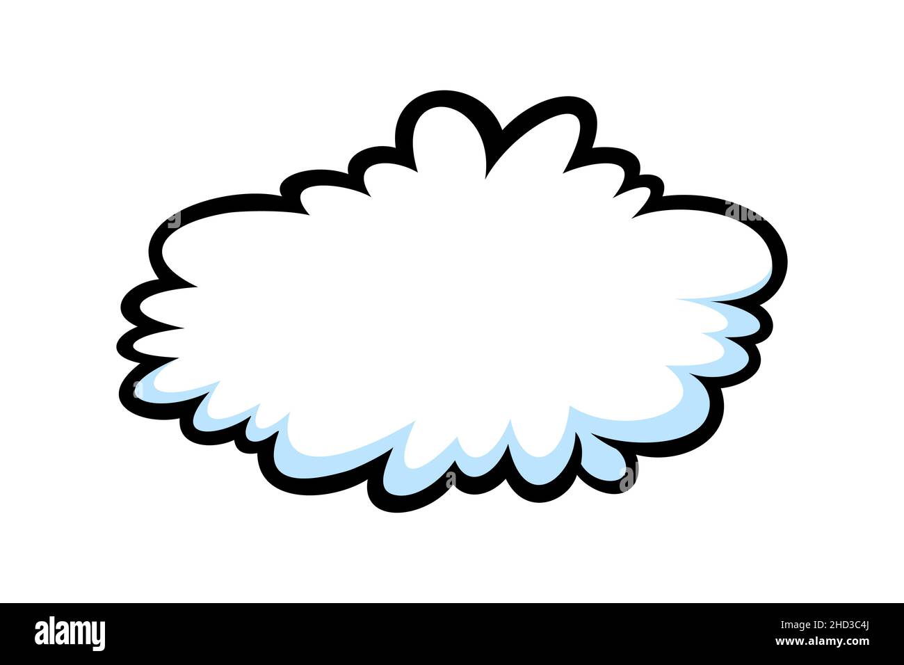 Comic thinking speech bubbles. Think shapes like in comicbooks. Vector ...