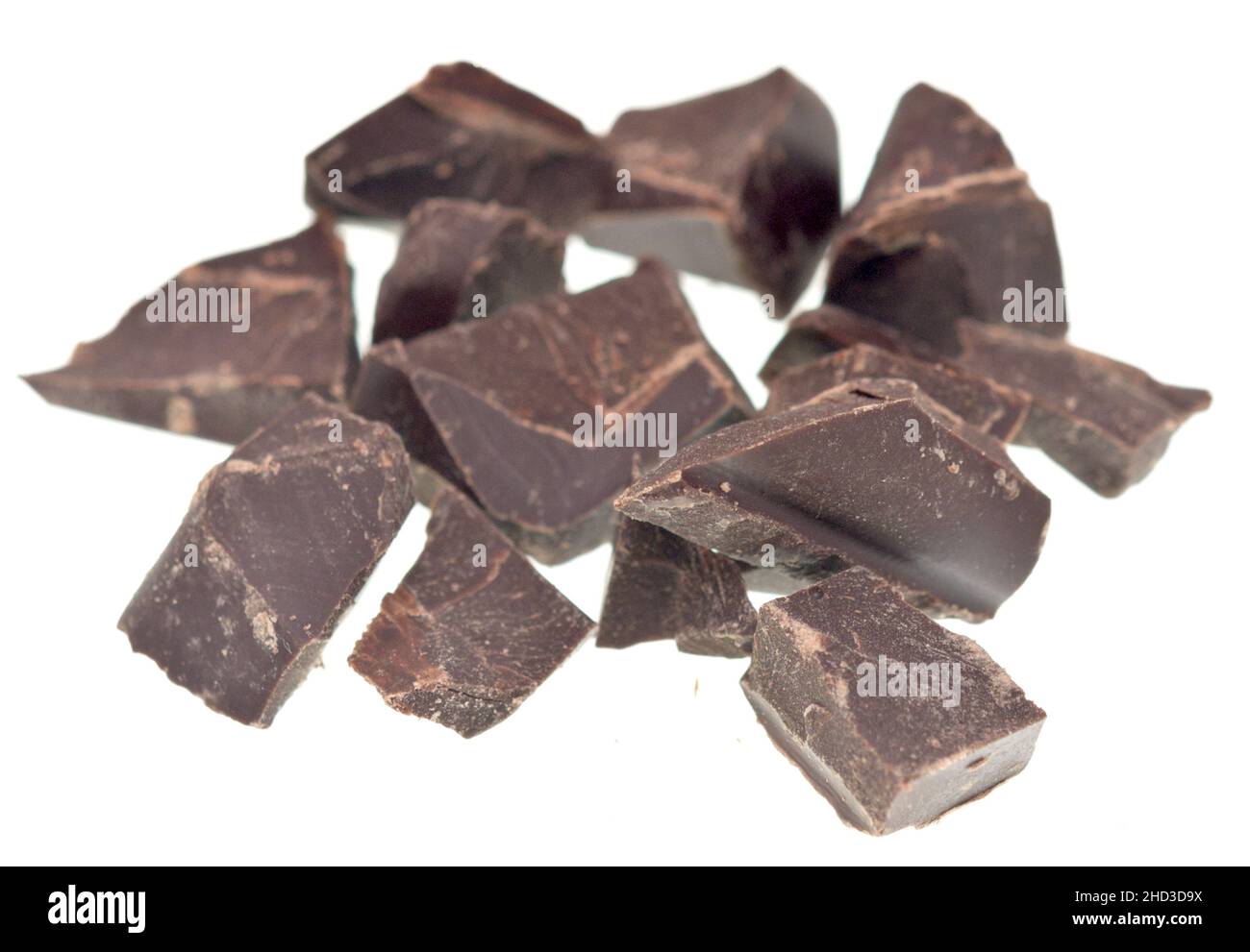 Broken chocolate isolated on white Stock Photo - Alamy