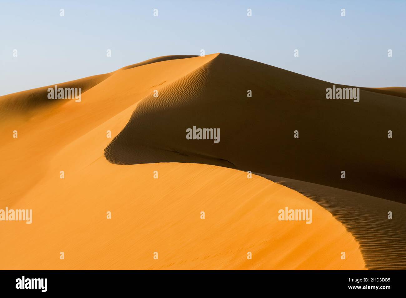 Abstract sand dune patterns near Dubai in the United Arab Emirates ...