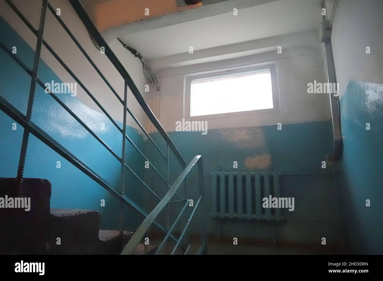 Soviet staircase in apartment building Stock Photo - Alamy