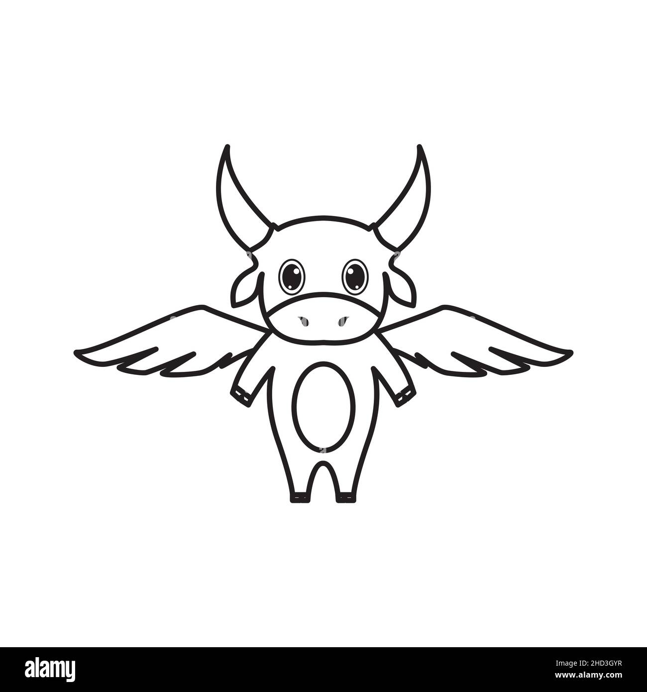 Cow with wings Stock Vector Images - Alamy