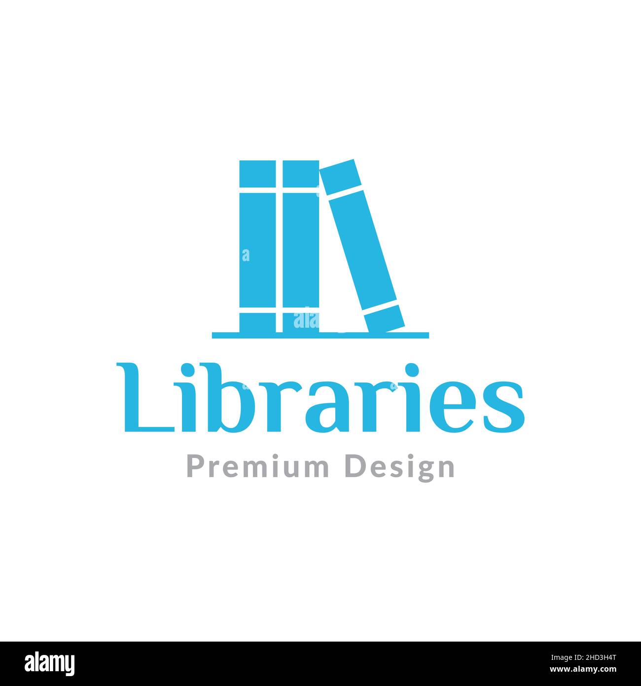 blue books library neat logo design vector graphic symbol icon sign ...