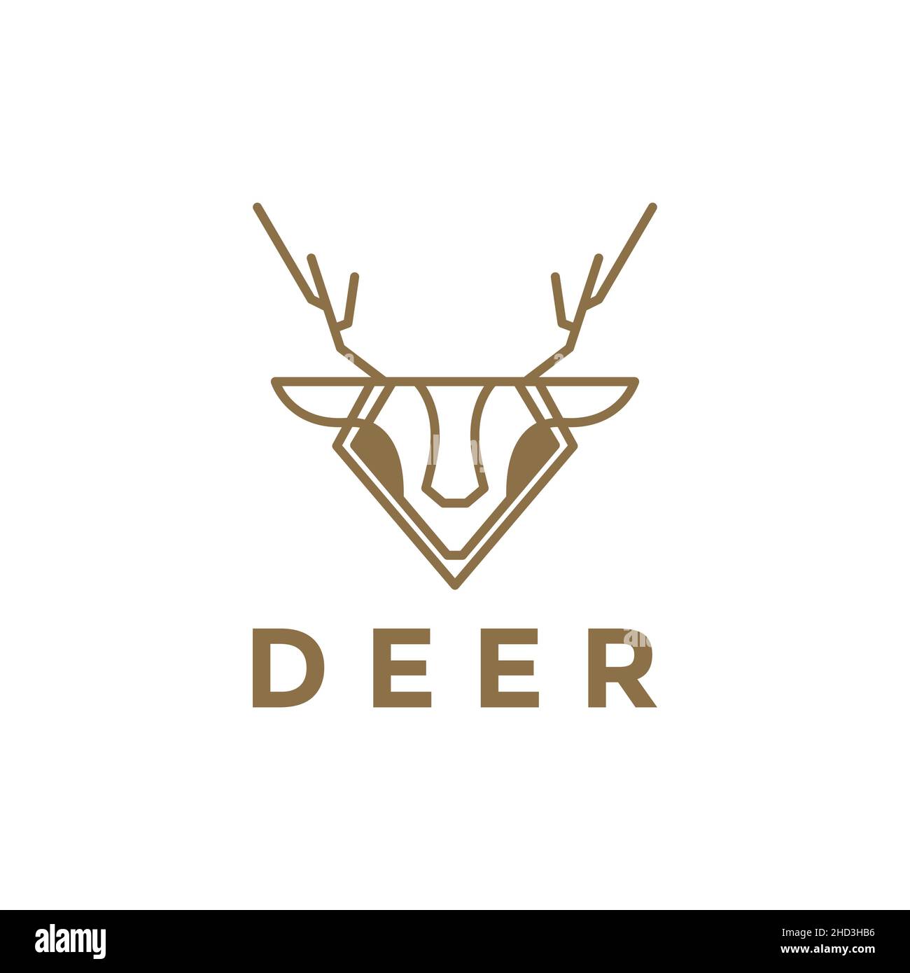 line triangle head deer logo design vector graphic symbol icon sign ...