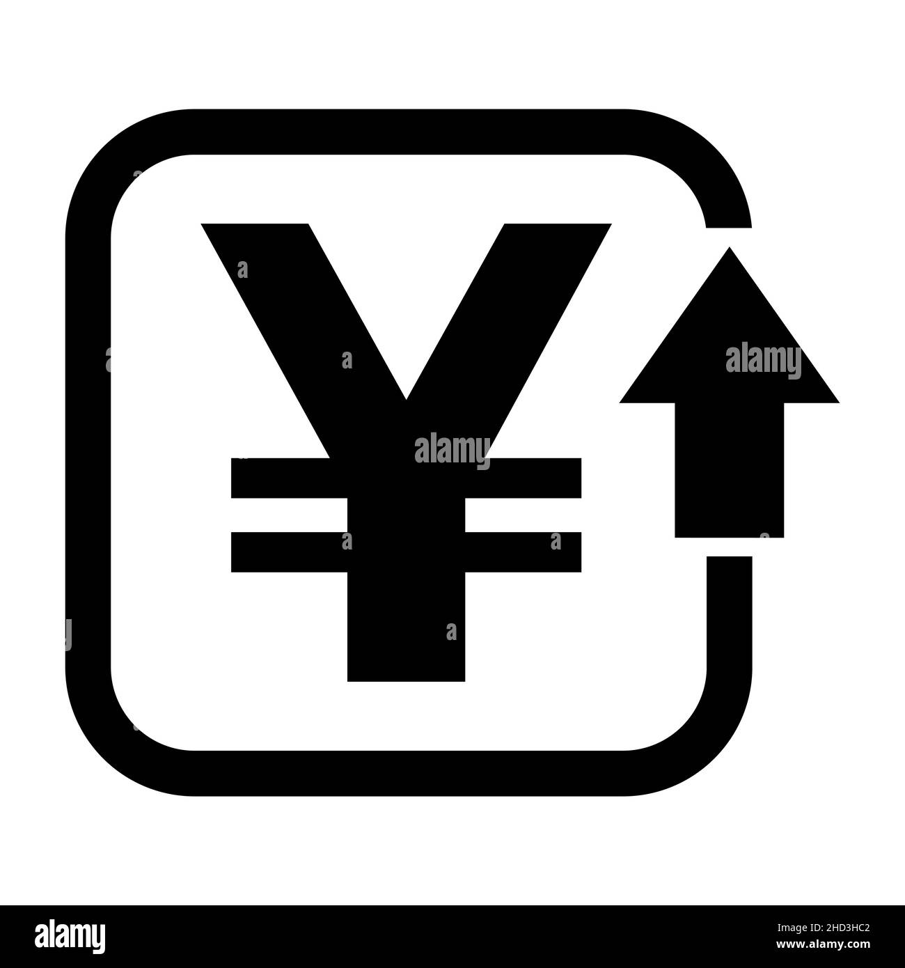Cost symbol yuan increase icon. Income vector symbol image isolated on ...