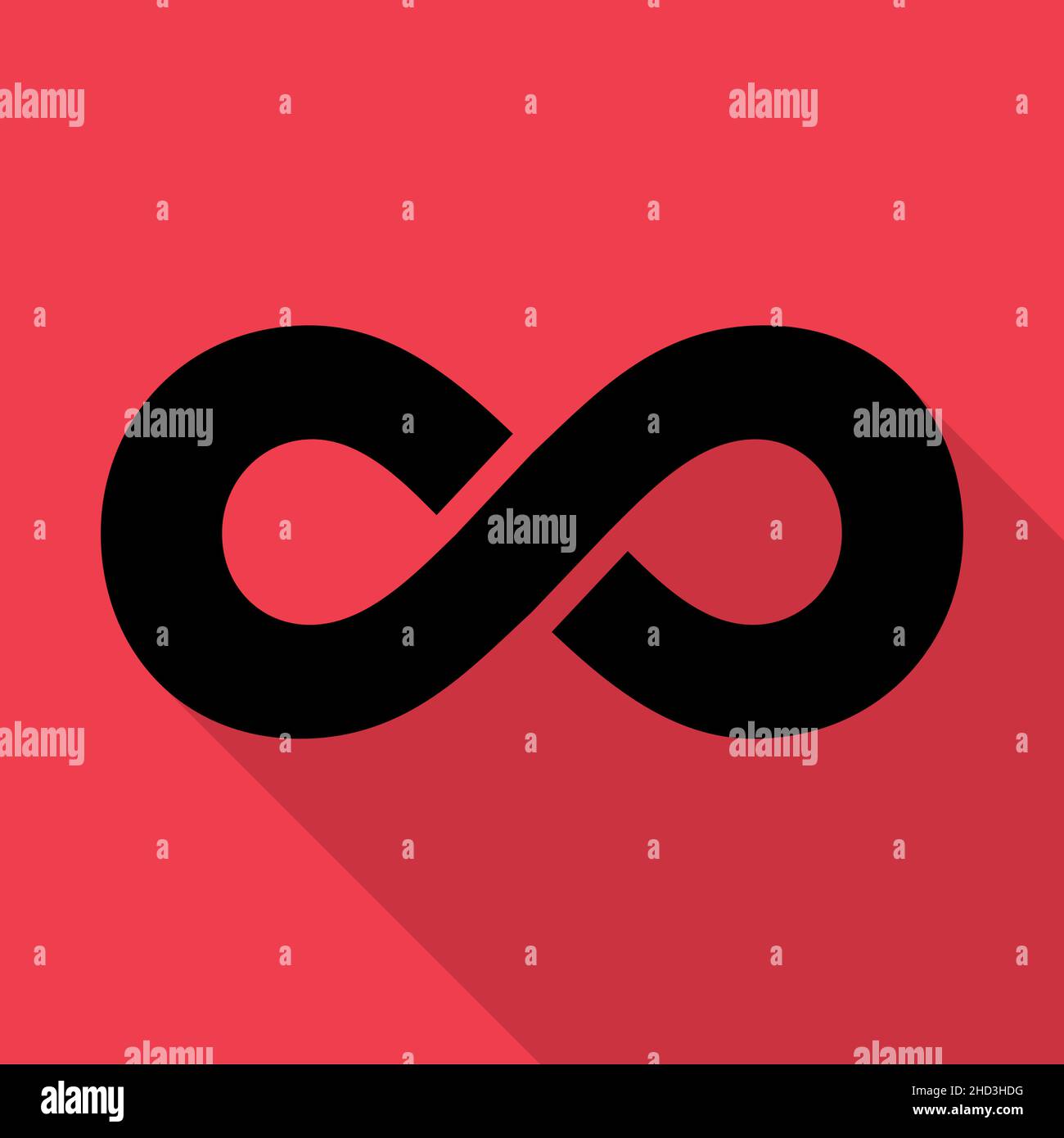 Infinity geometric icon, mathematical tattoo symbol, endless abstract ...