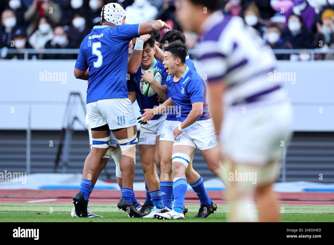 Tokyo, Japan. 2nd Jan, 2022. Tokai University team group () Rugby : The ...