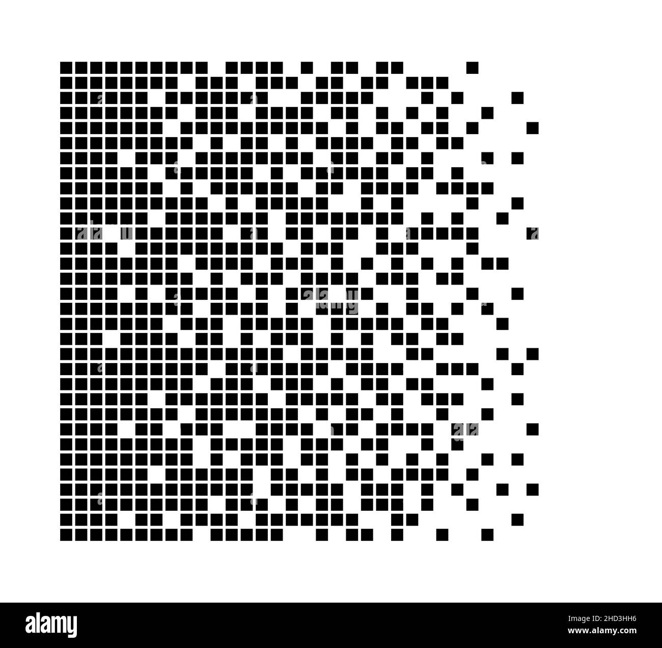 Pixel disintegration background. Decay effect. Dispersed dotted pattern. Concept of ...