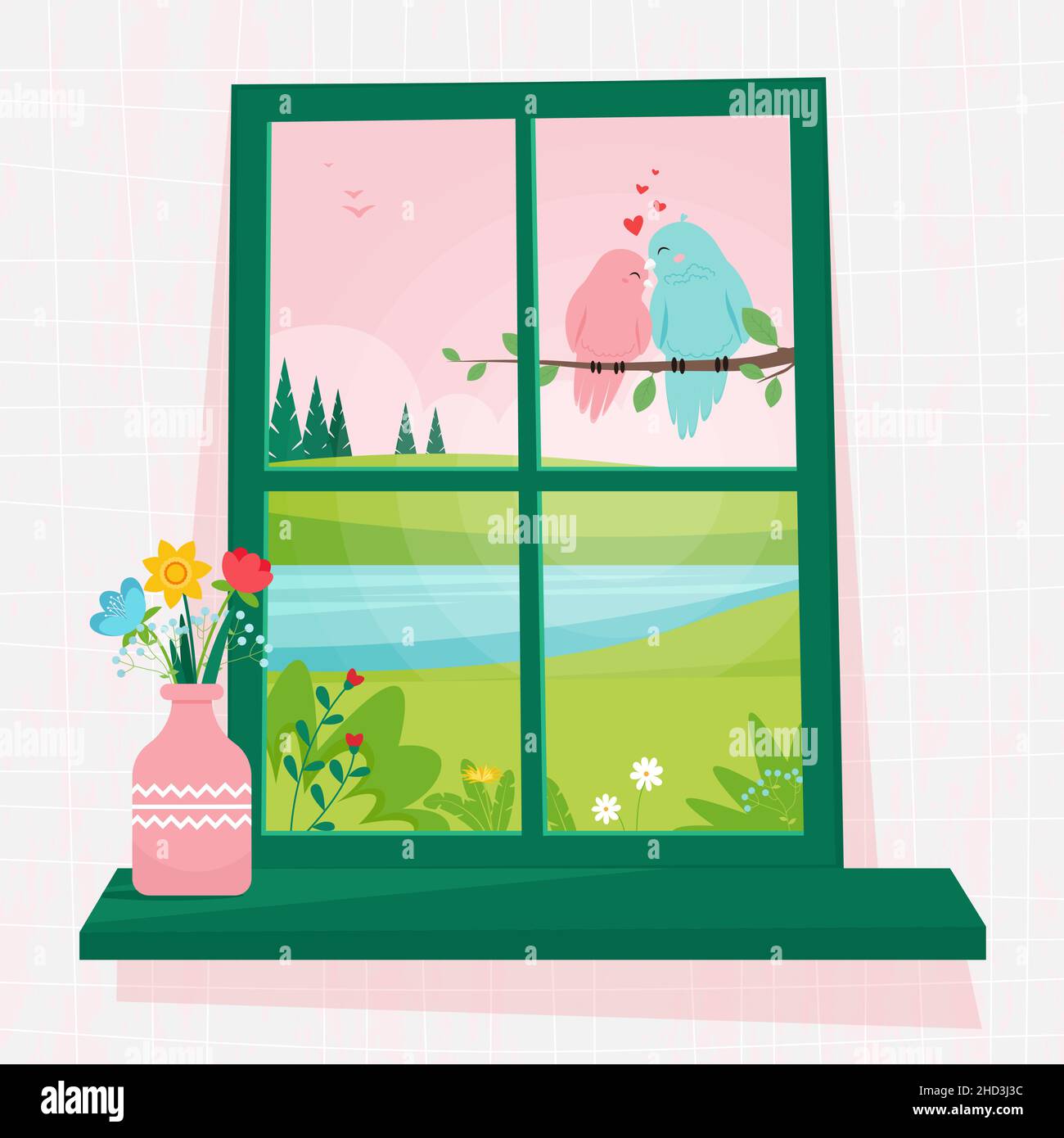 Welcome home with coffee Stock Vector Images - Alamy