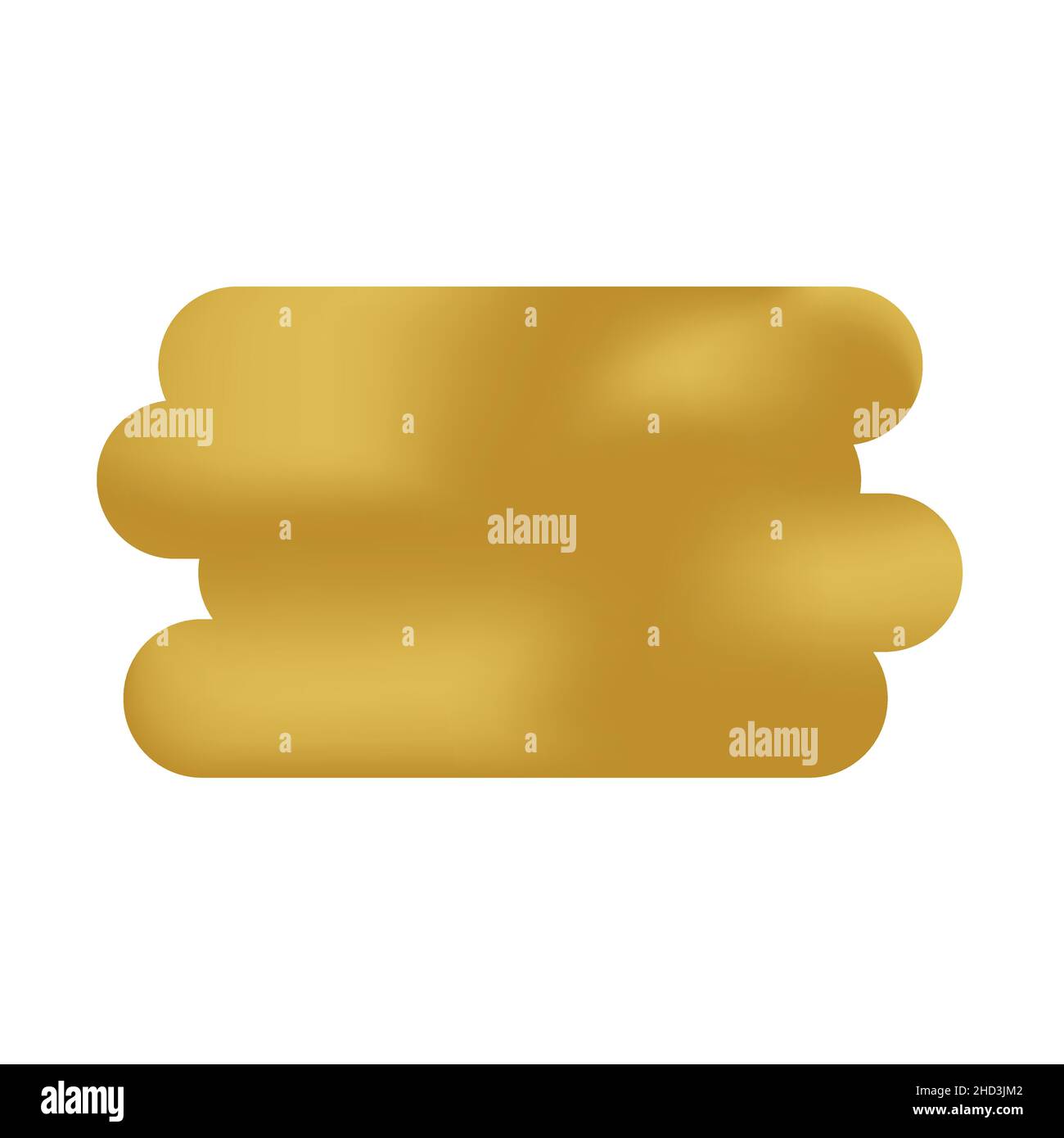 Abstract liquid gold shape, floating drop of paint with gradient ...