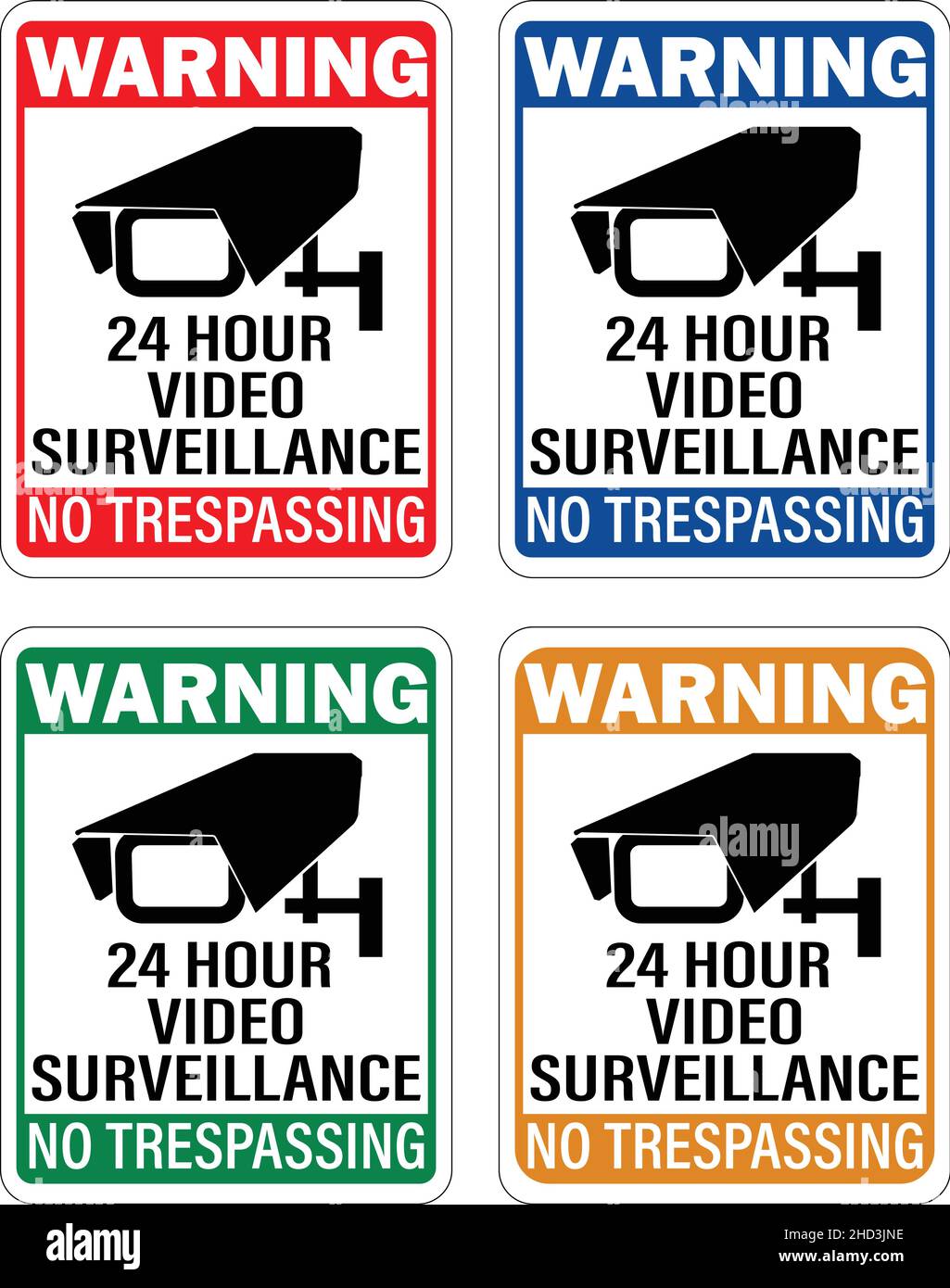 24 Hour Surveillance Signs High Resolution Stock Photography and Images ...