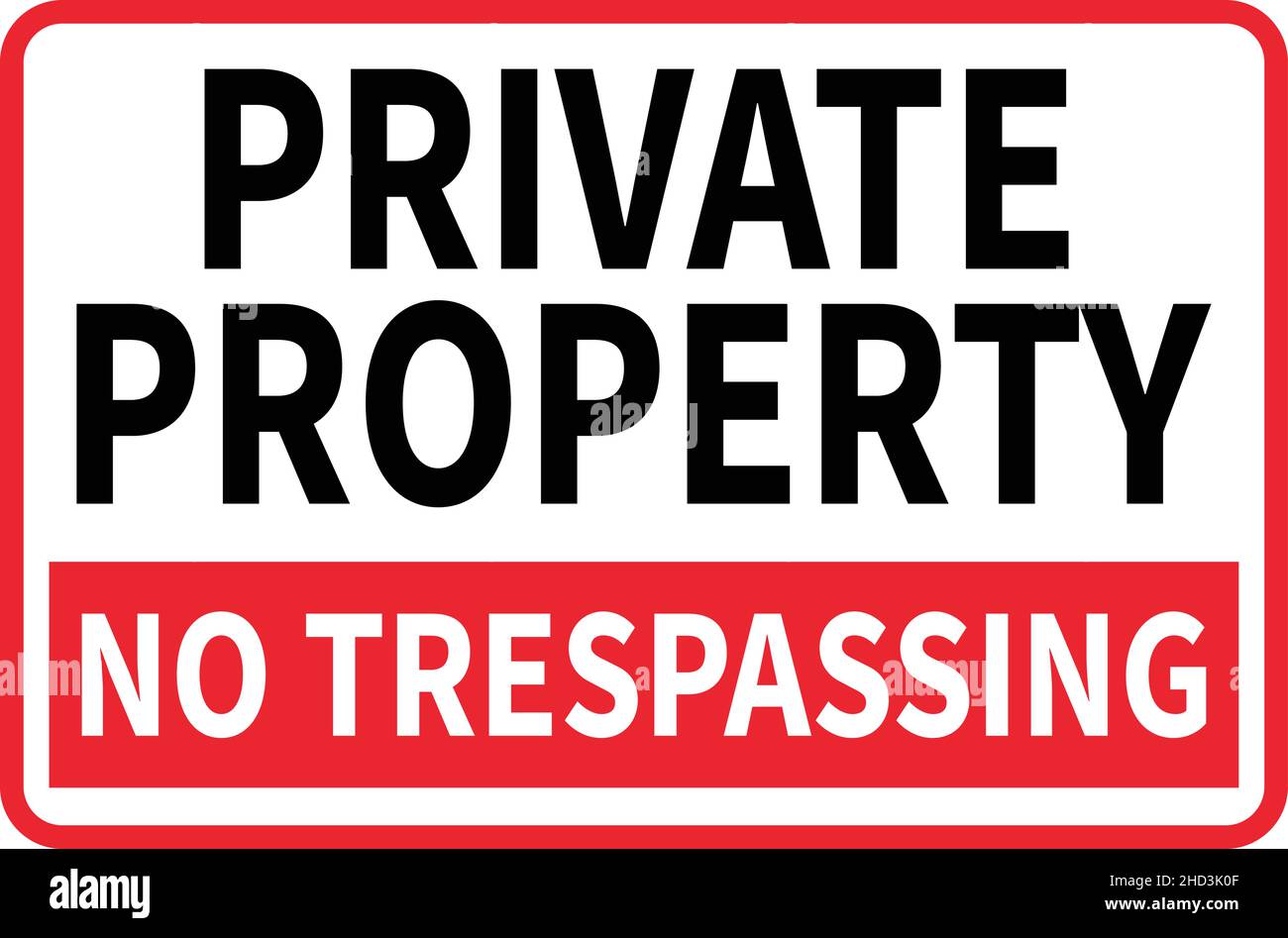 No trespass sign Stock Vector Images - Alamy