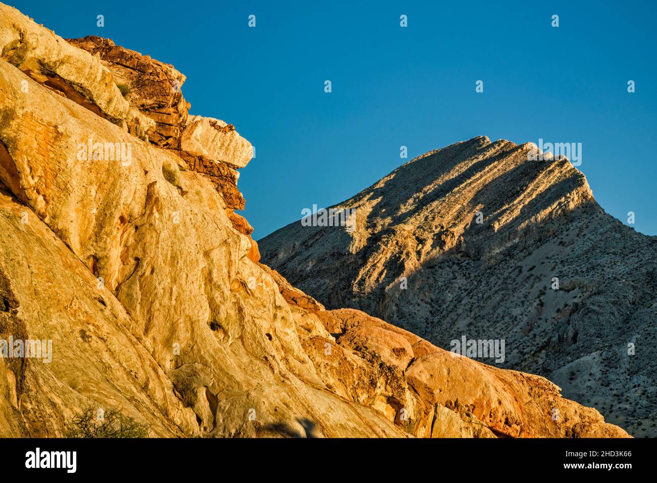 Jurassic sandstone rocks, Paleozoic marine limestone massif, sunrise ...