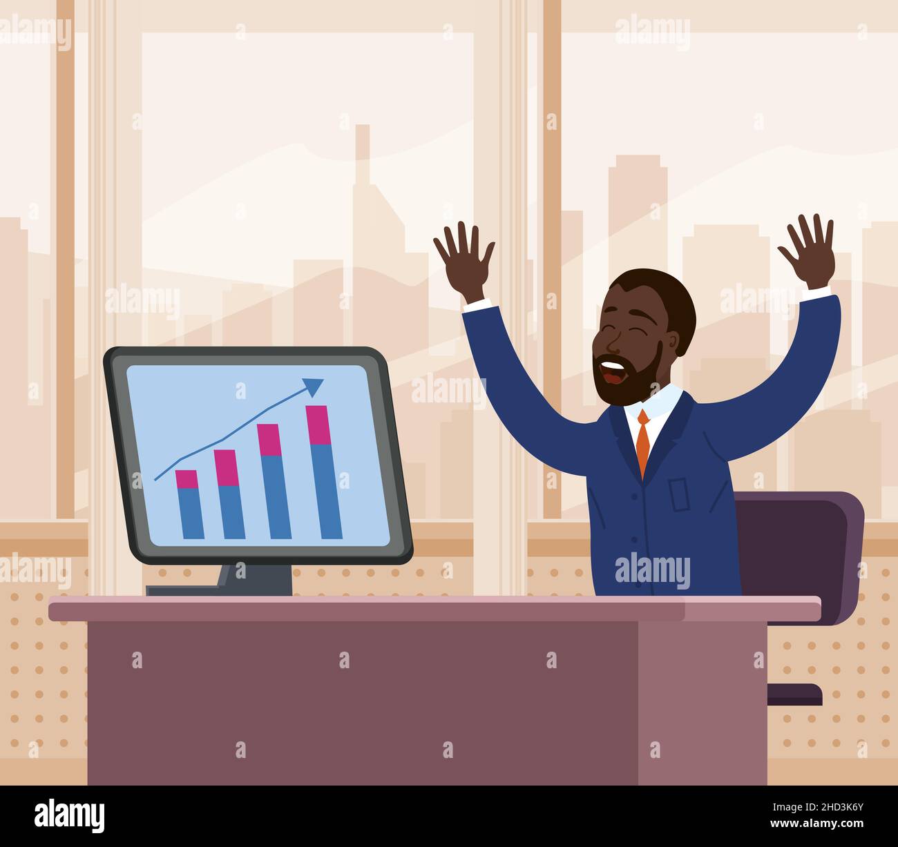 African trader finance screen Stock Vector Images - Alamy