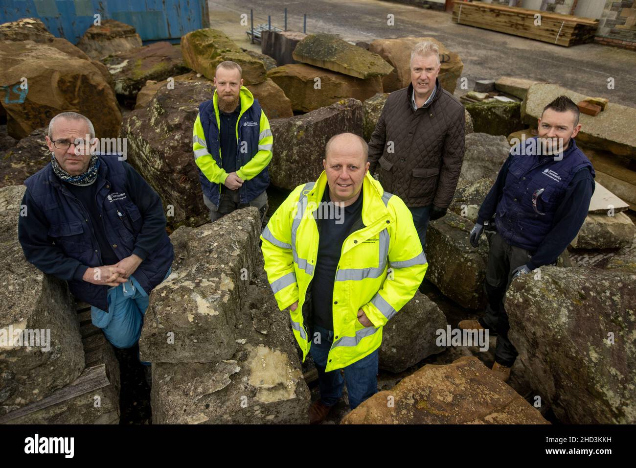 (left to right) Heritage Brick worker Louis Emmett, Banker Mason ...