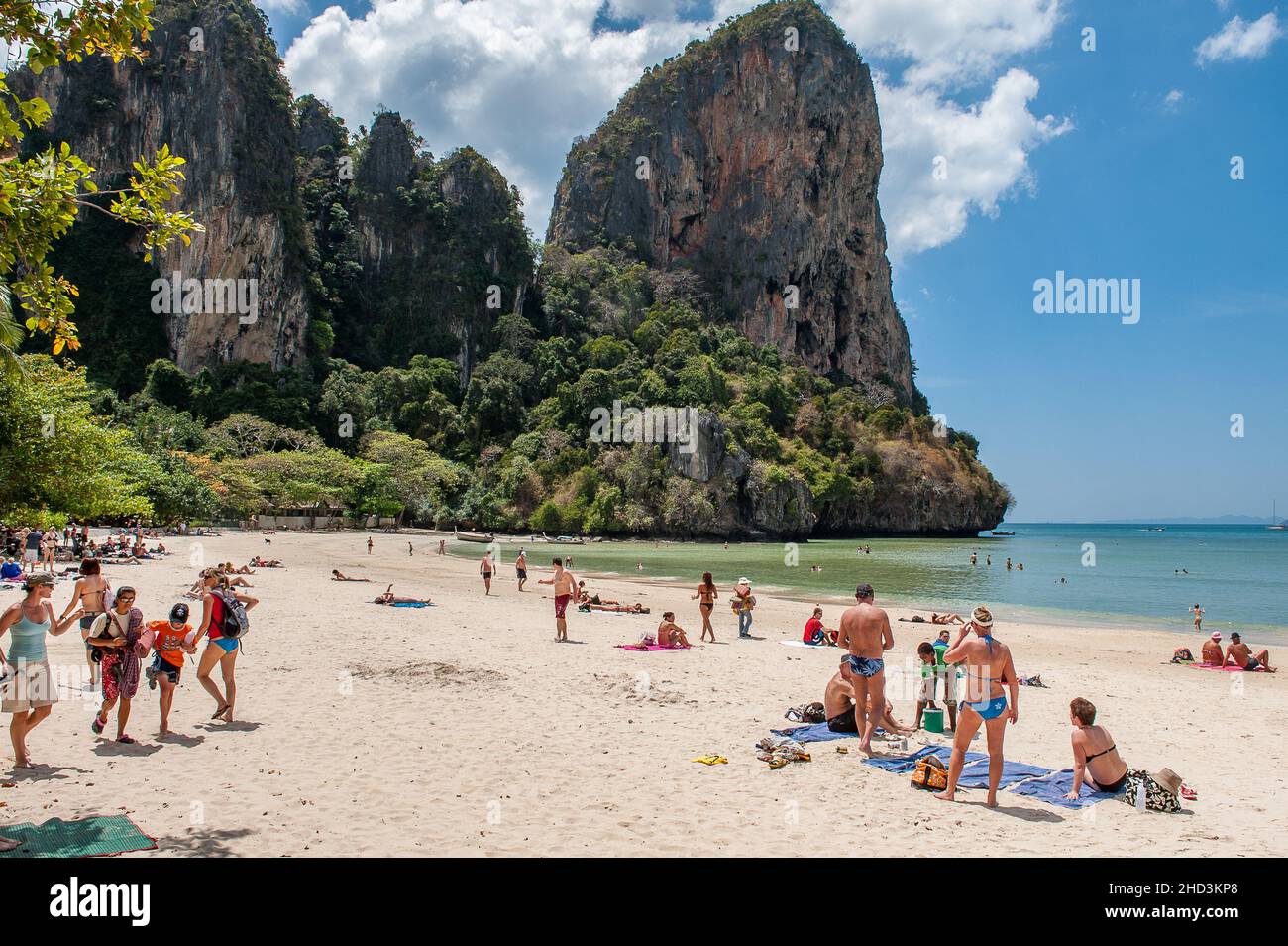 Railay Beach West is one of the most famous beaches in Thailand. It is ...