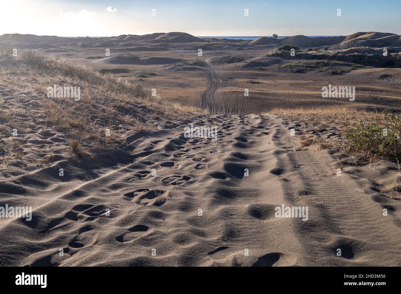 beautiful landscape at Laoag City Sand dunes, Philippines Stock Photo ...