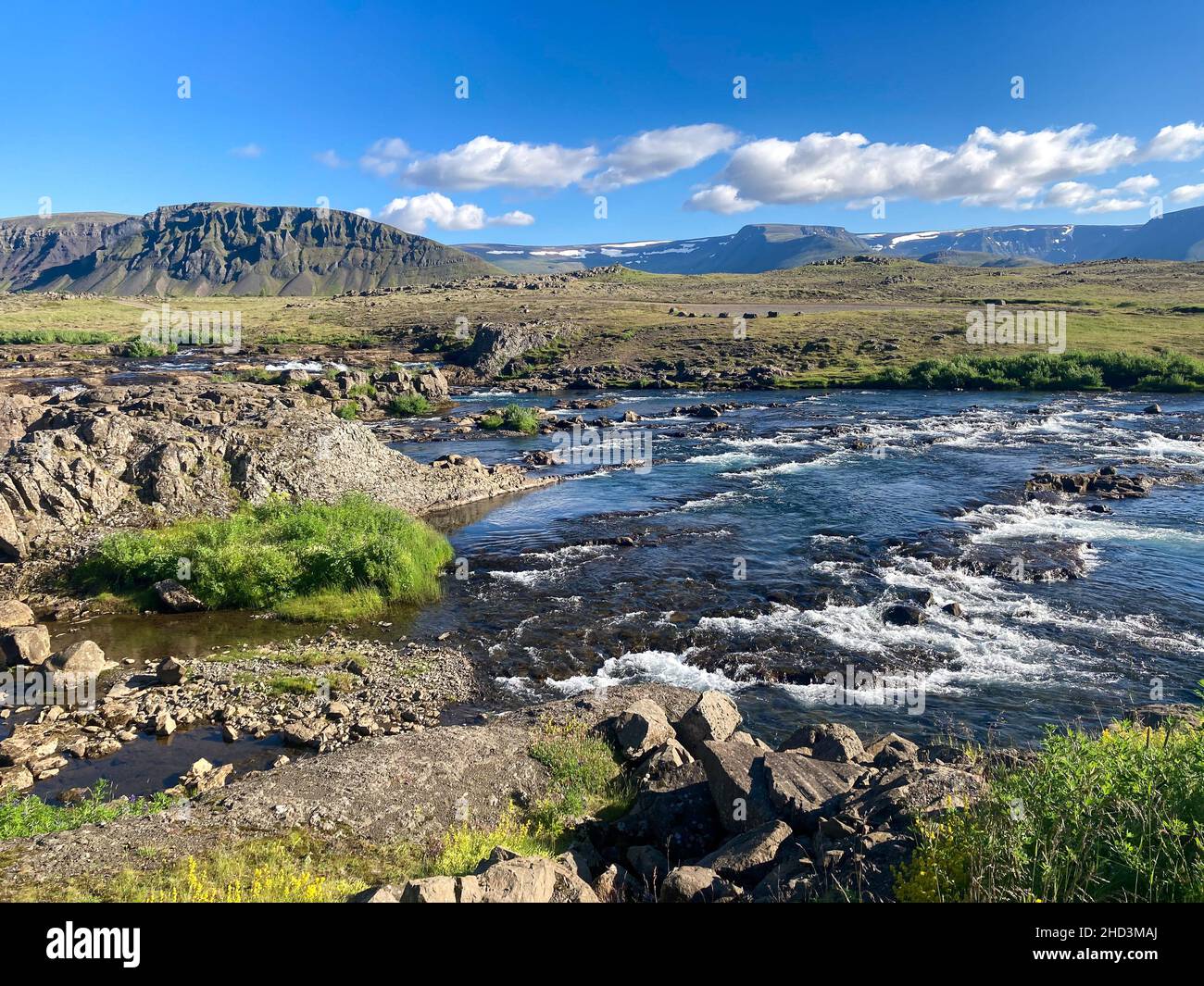 A Typical Iclandic Landscape with a River Stock Photo - Alamy