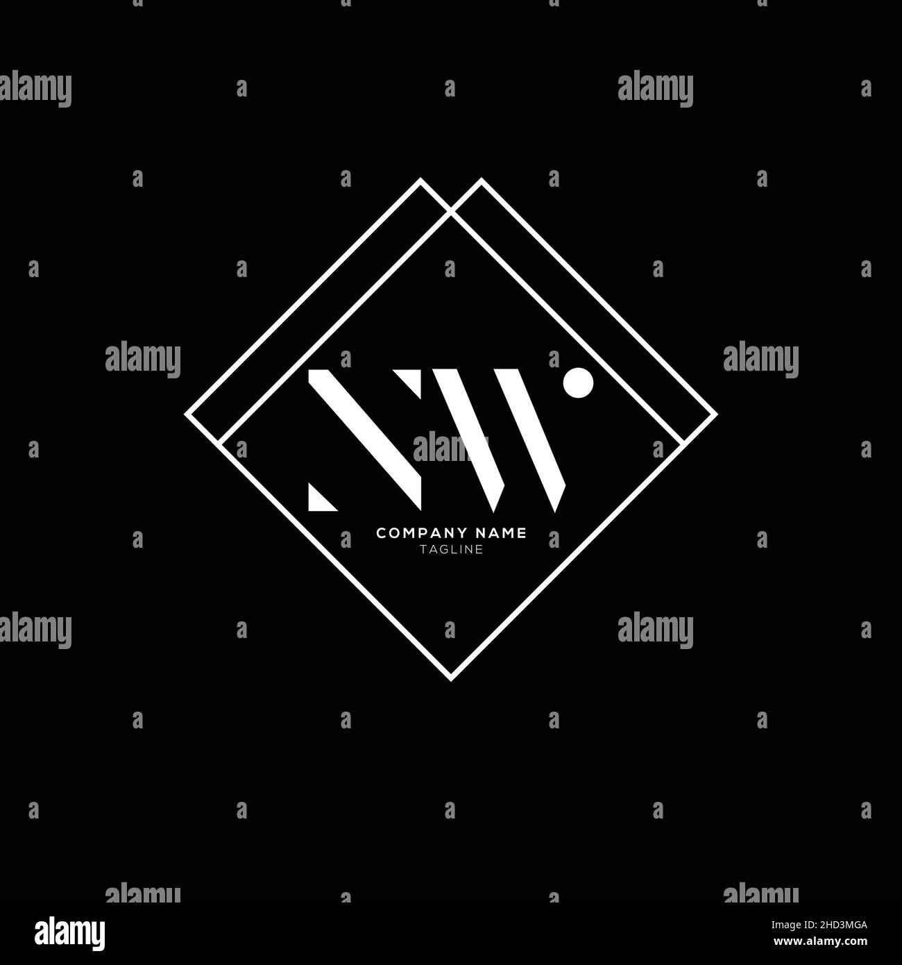 Attractive modern NW Letter Business Logo Design Alphabet Icon Vector ...