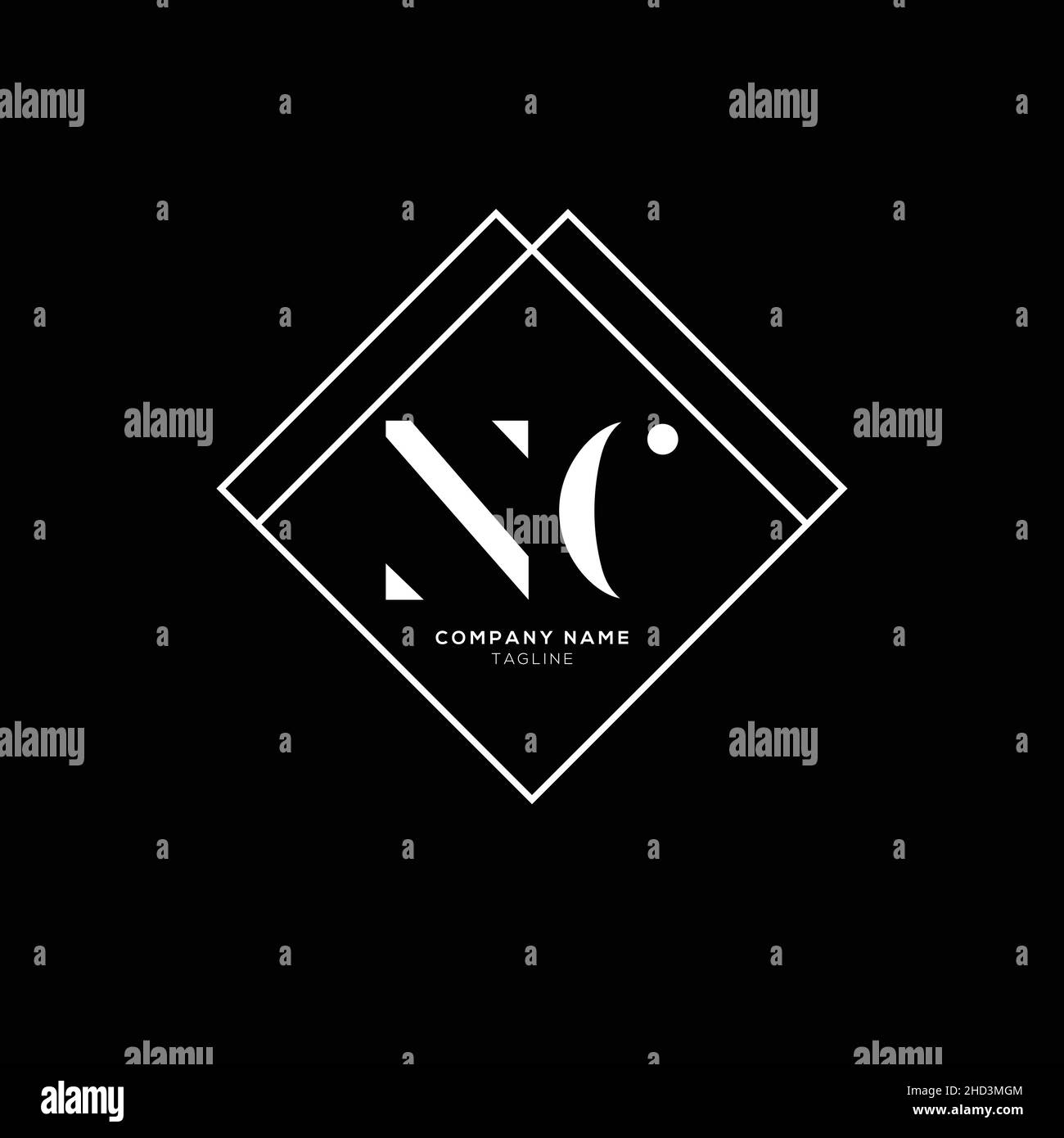 Attractive modern NC Letter Business Logo Design Alphabet Icon Vector ...