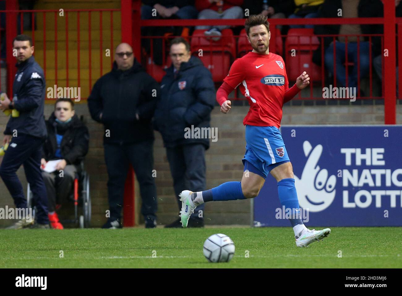 Callum Reynolds of Dagenham during Dagenham & Redbridge vs Dover ...