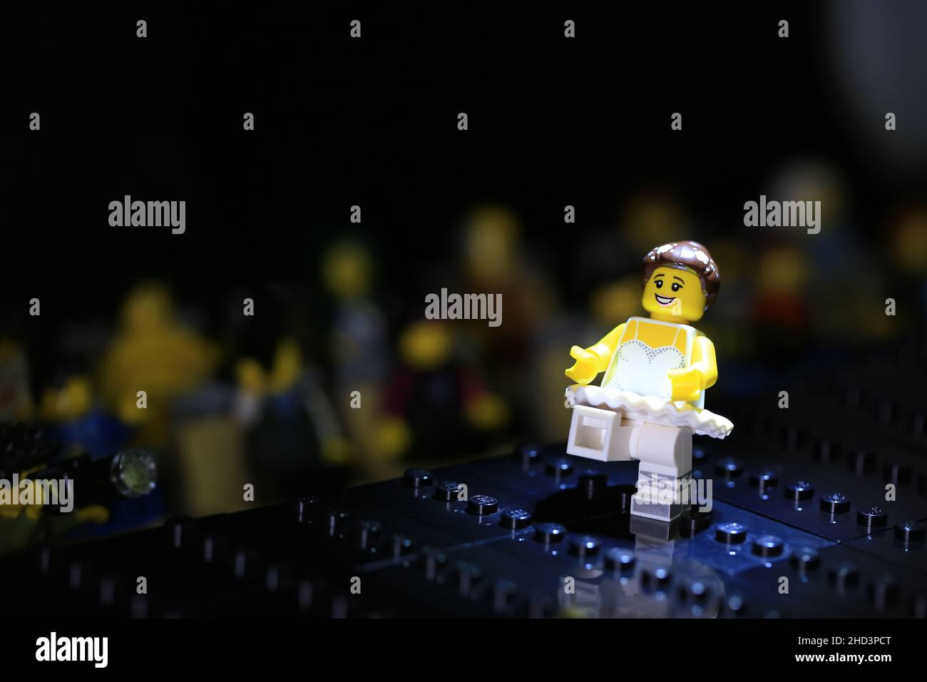 Hong Kong - January 1 2022:ballet dancer show her talent on the ...