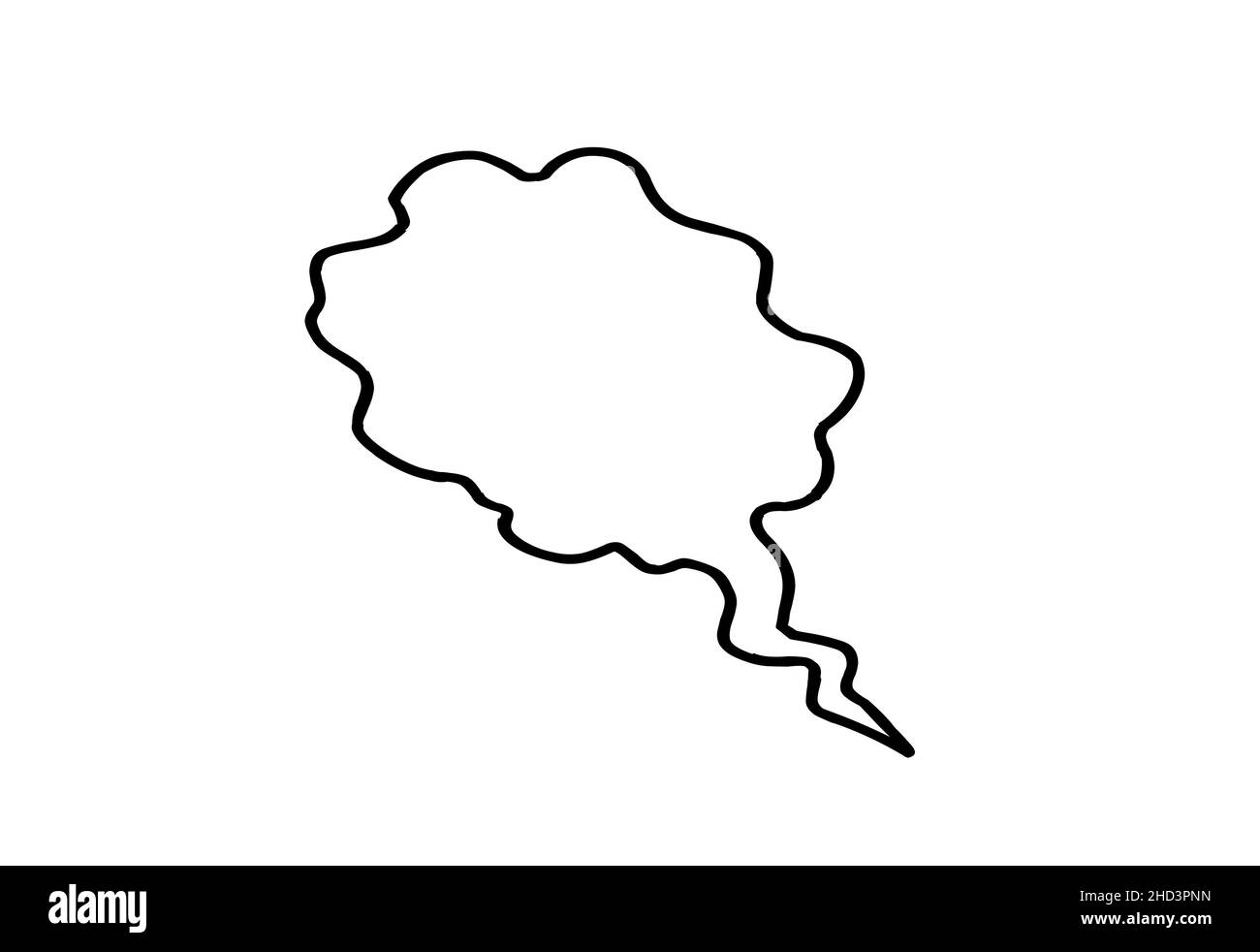 Blank speech circle bubble chat in white background. Comic speech round ...