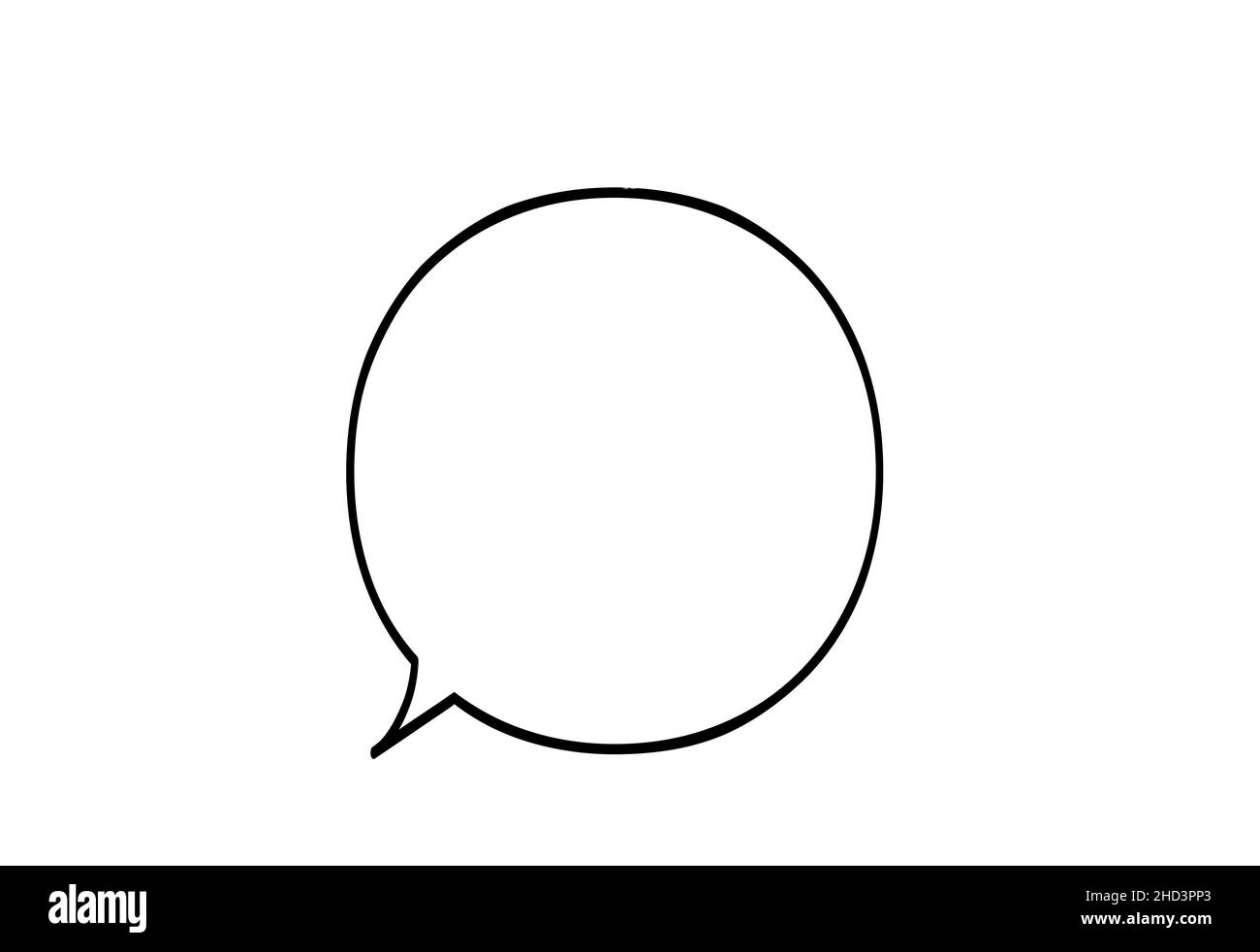 Blank speech circle bubble chat in white background. Comic speech round ...