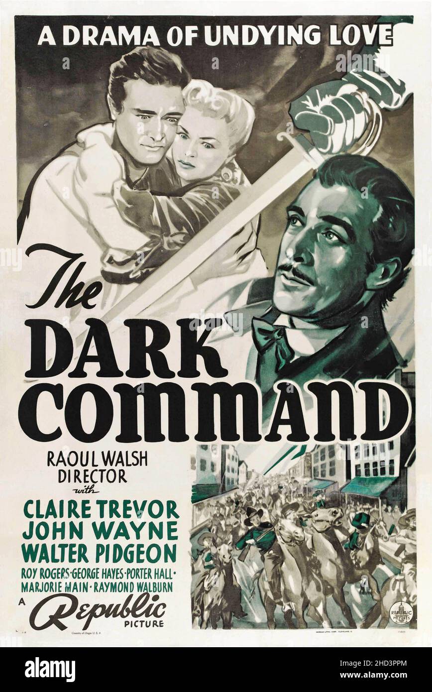 JOHN WAYNE in DARK COMMAND (1940), directed by RAOUL WALSH. Credit ...
