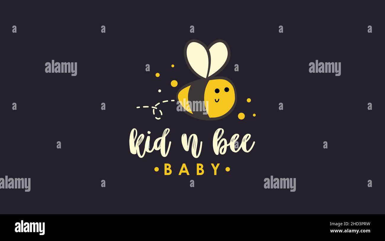 Kid and Bee Logo Concept Vector. Animal Logo Template Vector Stock ...