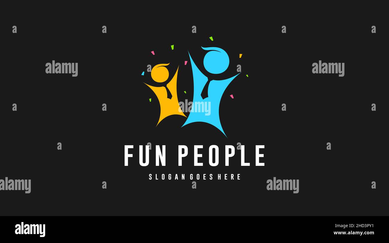 Fun and Colorful Logo Template Vector Stock Vector Image & Art - Alamy