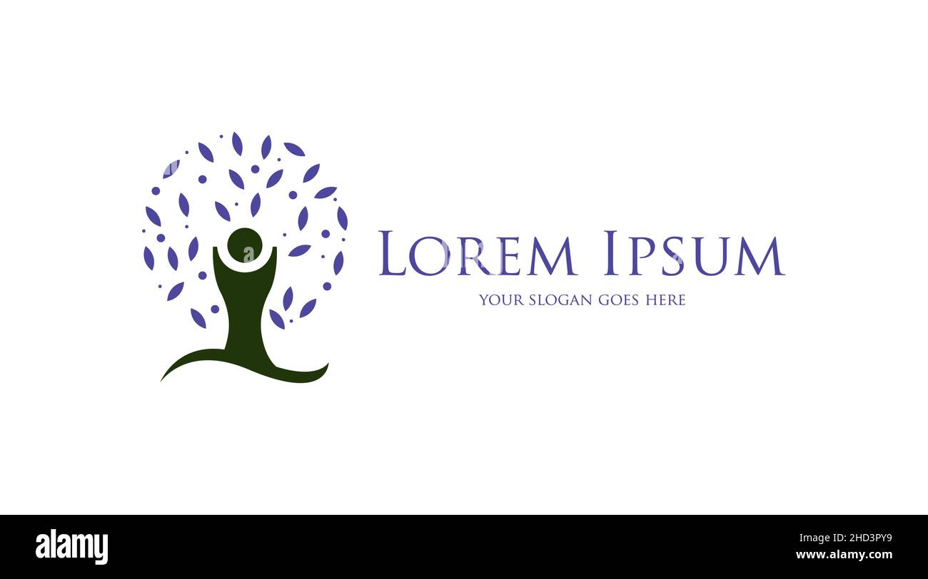 Natural Logo Concept of Tree Vector. Abstract Plant Logo Template Stock ...