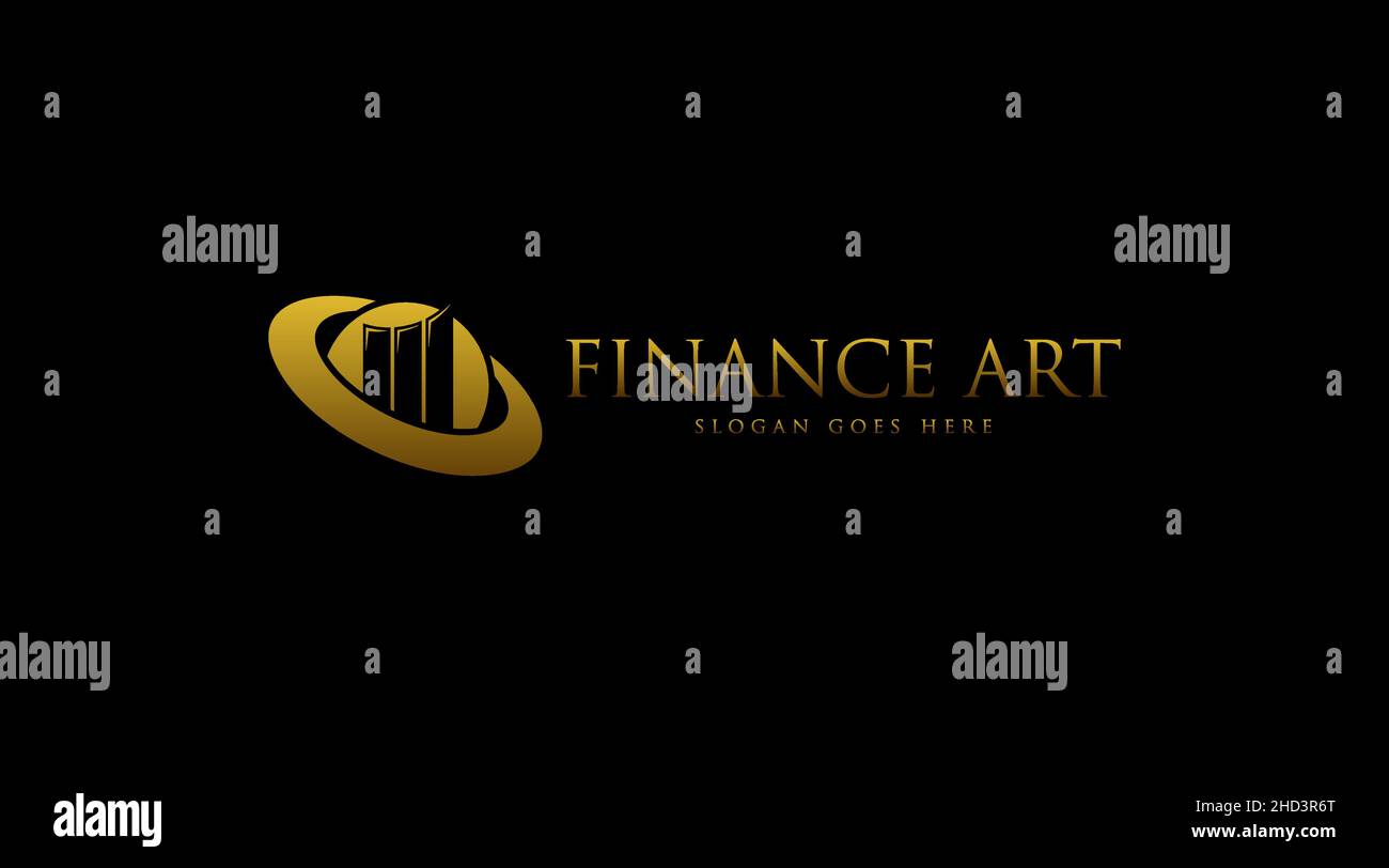 Business and Finance Logo Concept Vector Isolated in Black Background ...
