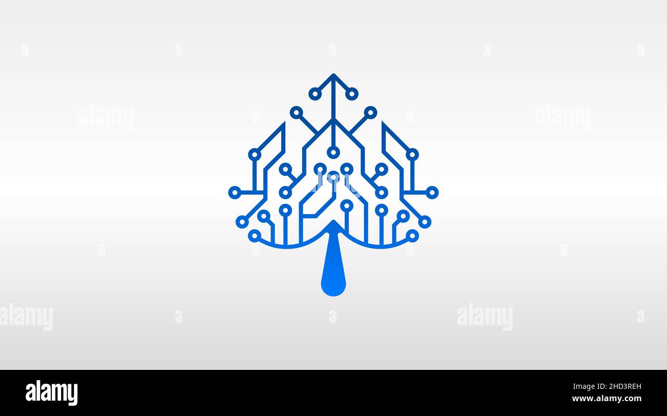 Abstract Logo Design of Circuit Board Isolated in White Background ...