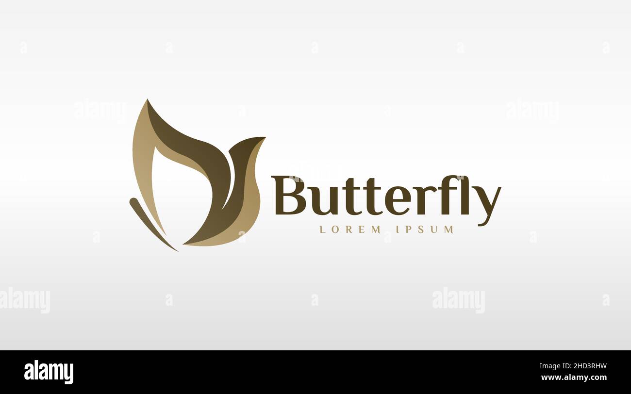 Butterfly Logo Concept Vector Isolated in White Background Stock Vector ...