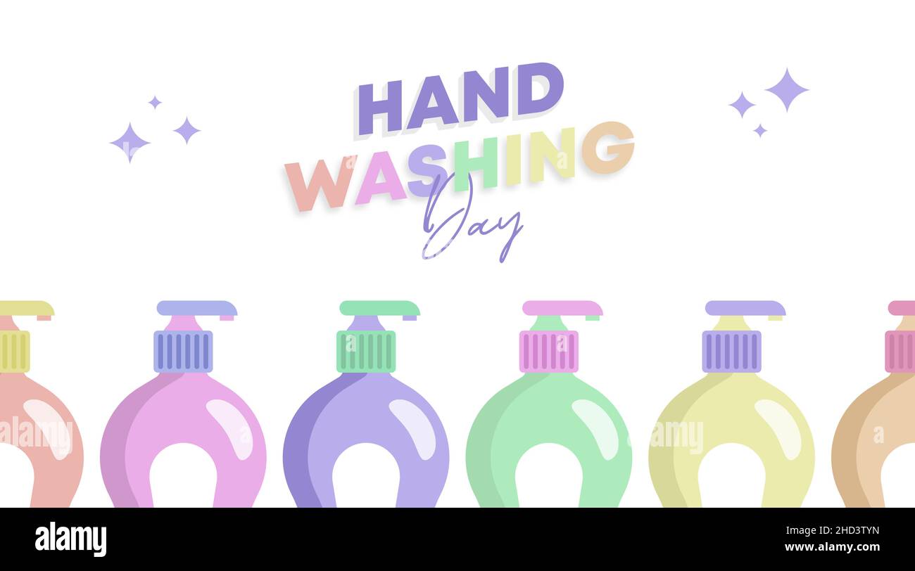 Global handwashing day background illustration vector Stock Vector ...