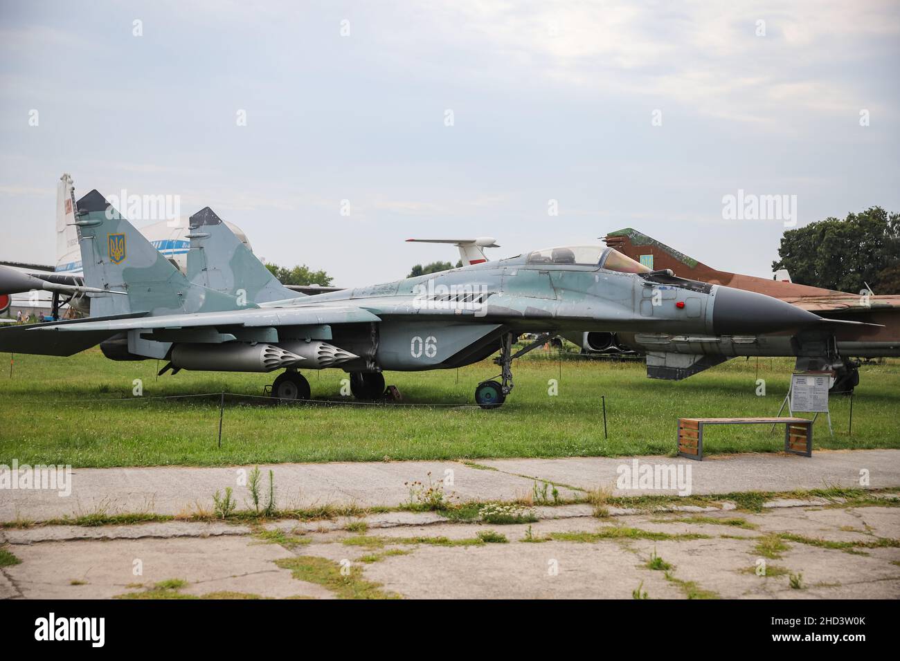 KIEV, UKRAINE - AUGUST 01, 2021: Ukrainian Air Force Mikoyan-Gurevich ...