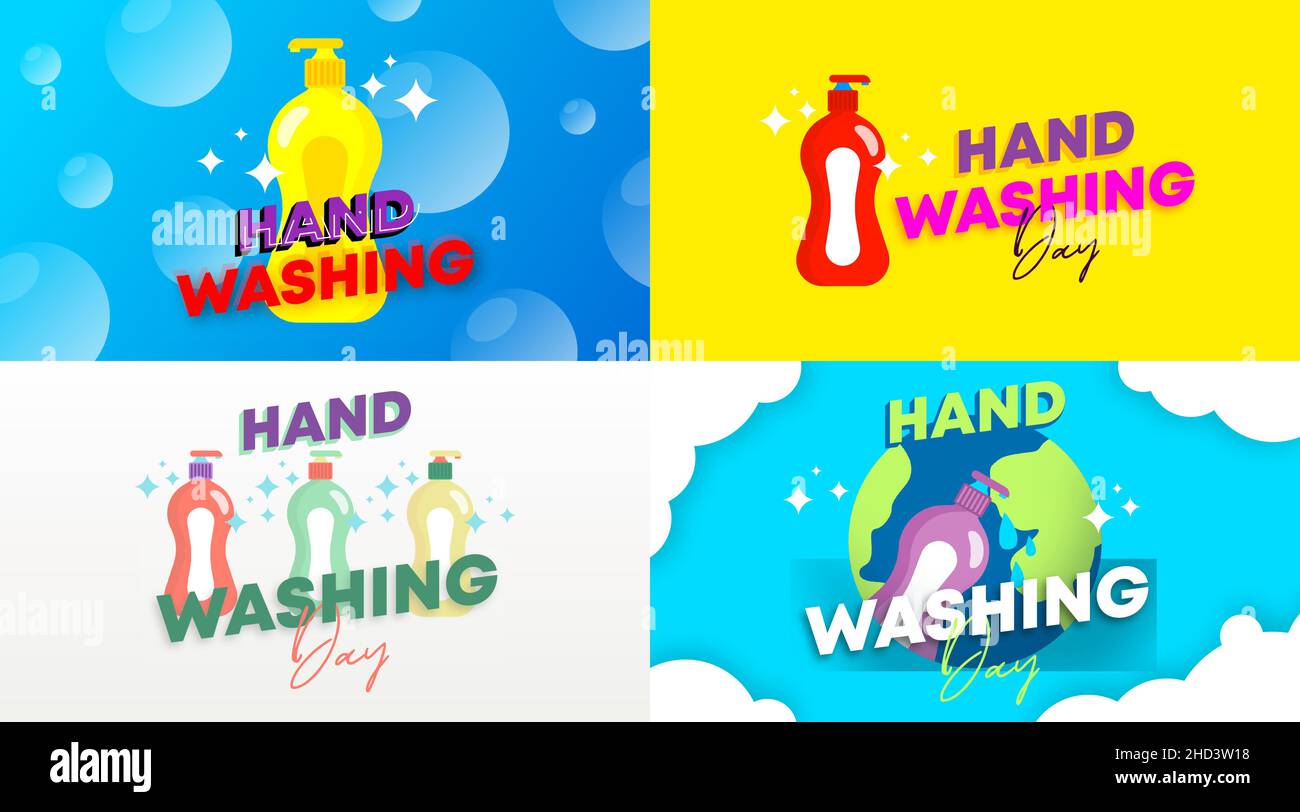 Global handwashing day background illustration vector Stock Vector ...