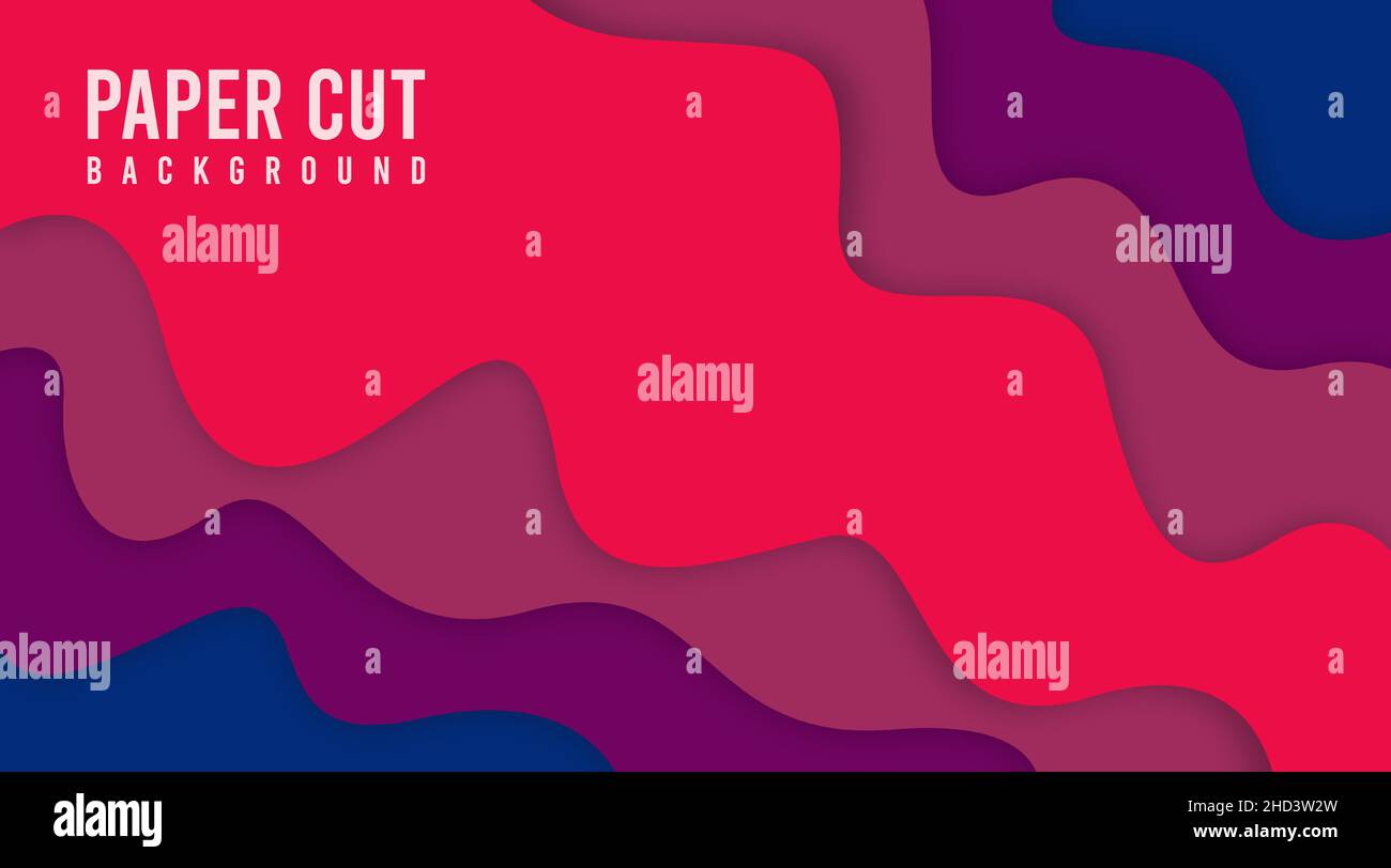 Colorful paper cut background illustration vector Stock Vector Image ...