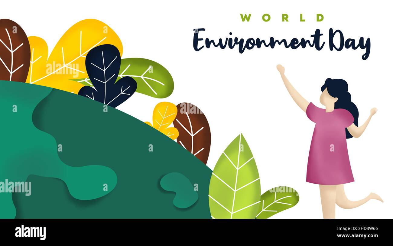 World Environment Day Background Illustration Vector. World Environment ...