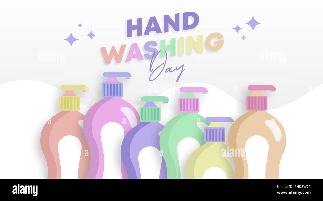 Global Handwashing Day Background Illustration Vector Stock Vector