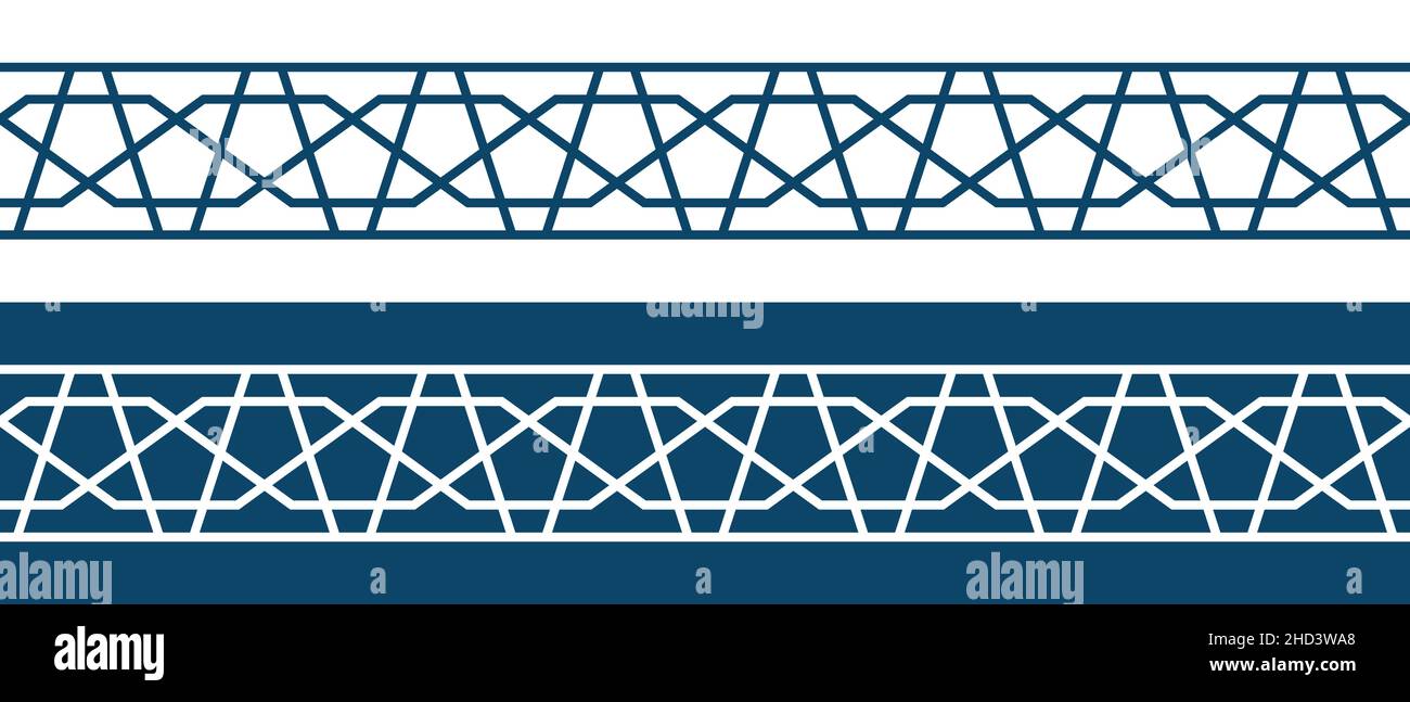 Islamic ornament pattern border for Ramadan card Stock Vector Image ...