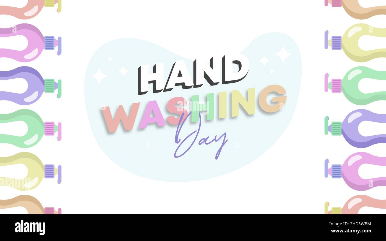 Global Handwashing Day Background Illustration Vector Stock Vector