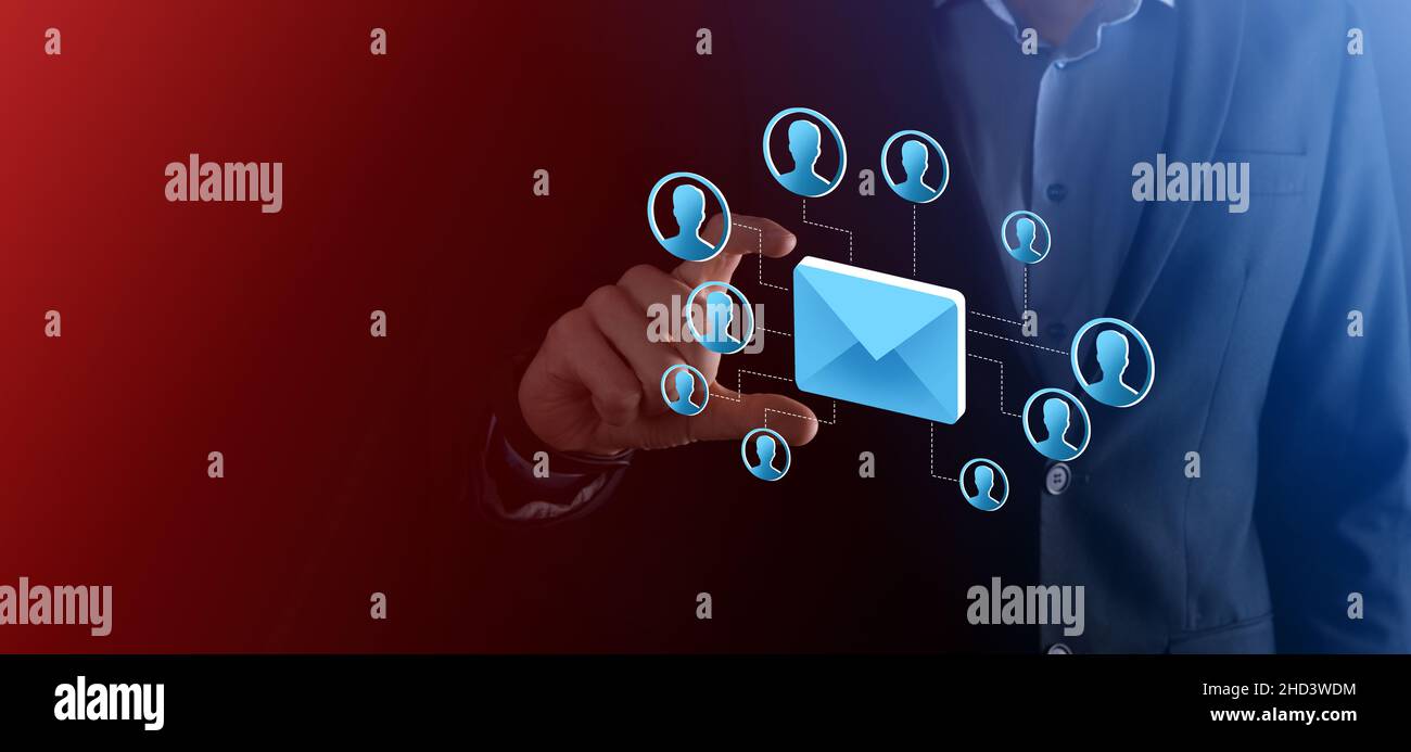 Email and user icon,sign,symbol marketing or newsletter concept ...