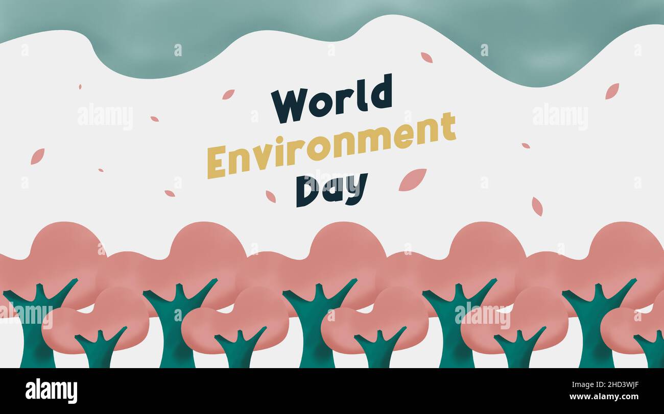 World Environment Day Background Illustration Vector. World Environment ...