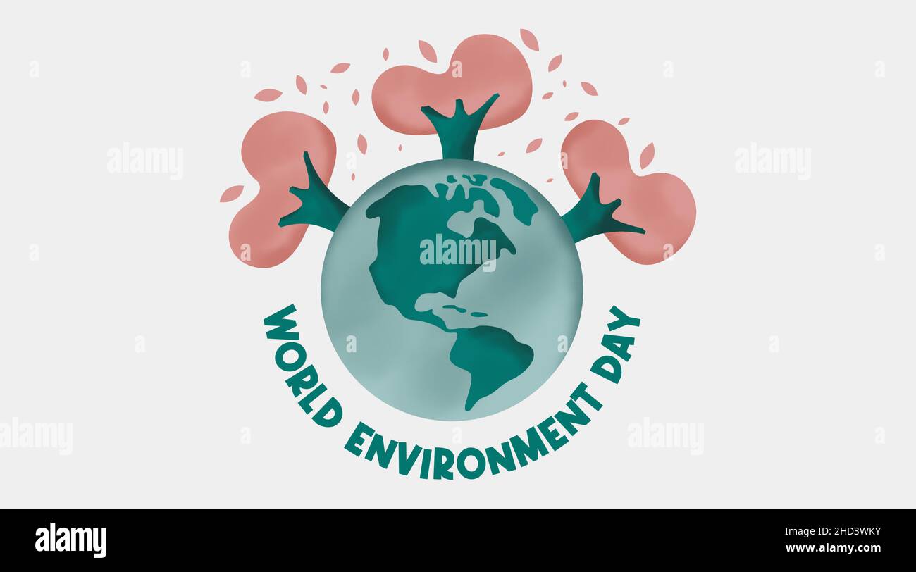 World Environment Day Background Illustration Vector. World Environment ...