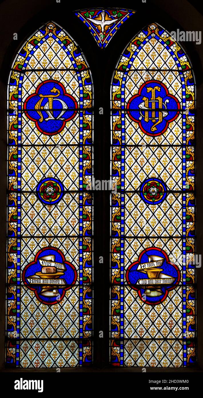Stained glass window medallions and rosettes c 1851 by Ward and Nixon ...