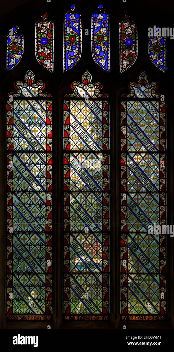 Stained glass window patterned design c 1851 by Ward and Nixon ...